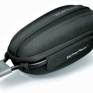 Topeak DynaPack Bike Seat Post Mount Bag with Fixer, Rain Cover, Black, 39 x 18 x 17 cm / 15.3” x 7.1” x 6.7” (Bag w/Frame)