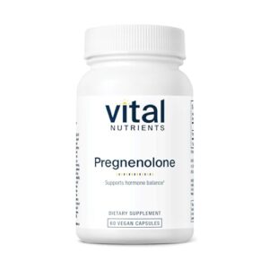 vital nutrients - pregnenolone - supports mood, memory and immune function - 60 vegetarian capsules per bottle - 10 mg