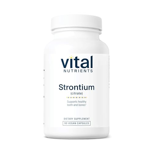 Vital Nutrients Strontium Citrate | Vegan Supplement | Supports Healthy Teeth and Bones* | Gluten, Dairy and Soy Free | Non-GMO | 90 Capsules