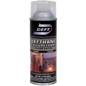 deft defthane interior exterior clear polyurethane satin spray, 11.5-ounce aerosol