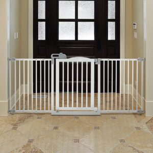 richell pet one-touch gate ii wide, white