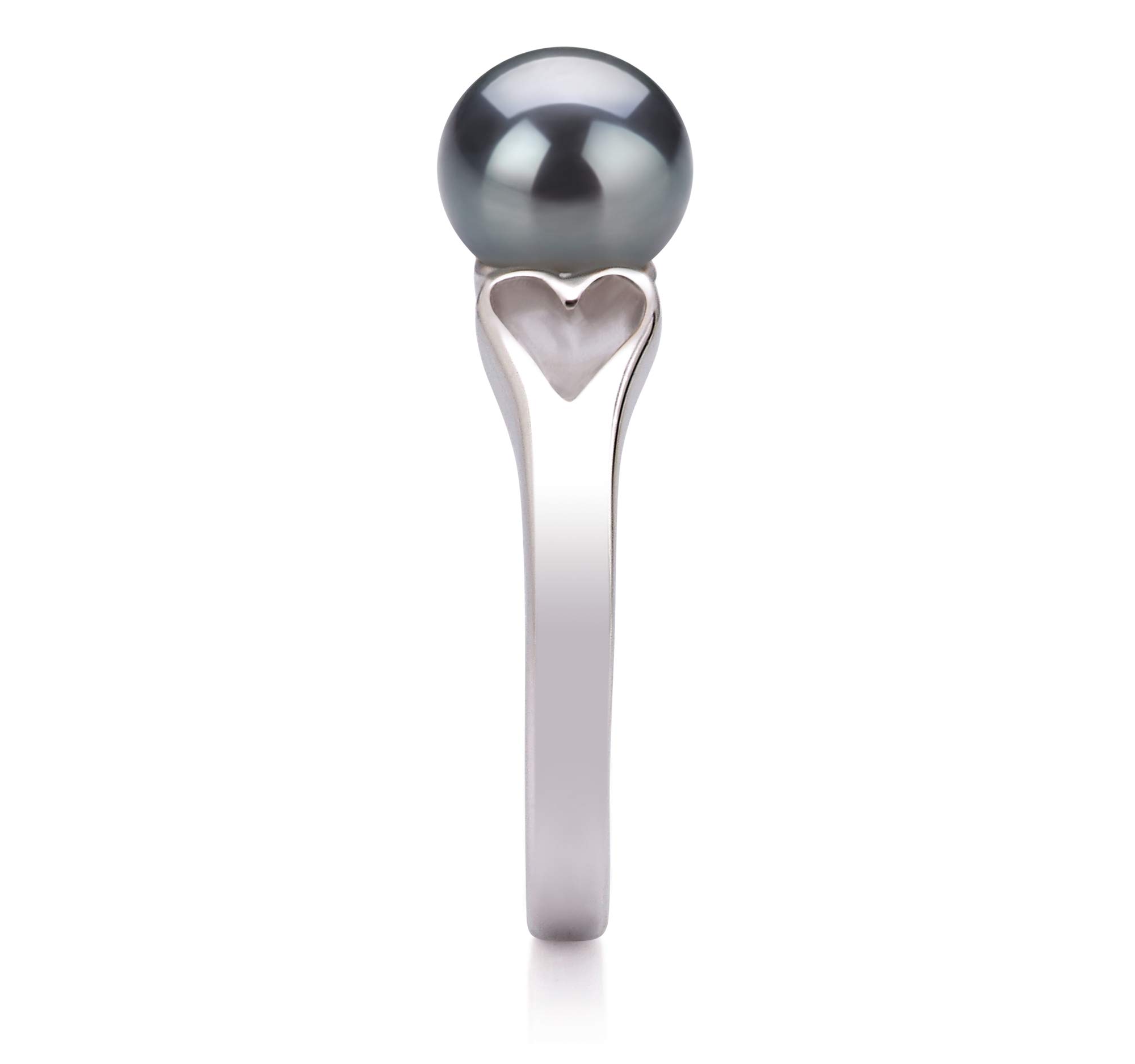 Jessica Black 6-7mm AA Quality Freshwater 925 Sterling Silver Cultured Pearl Ring For Women - Size-8