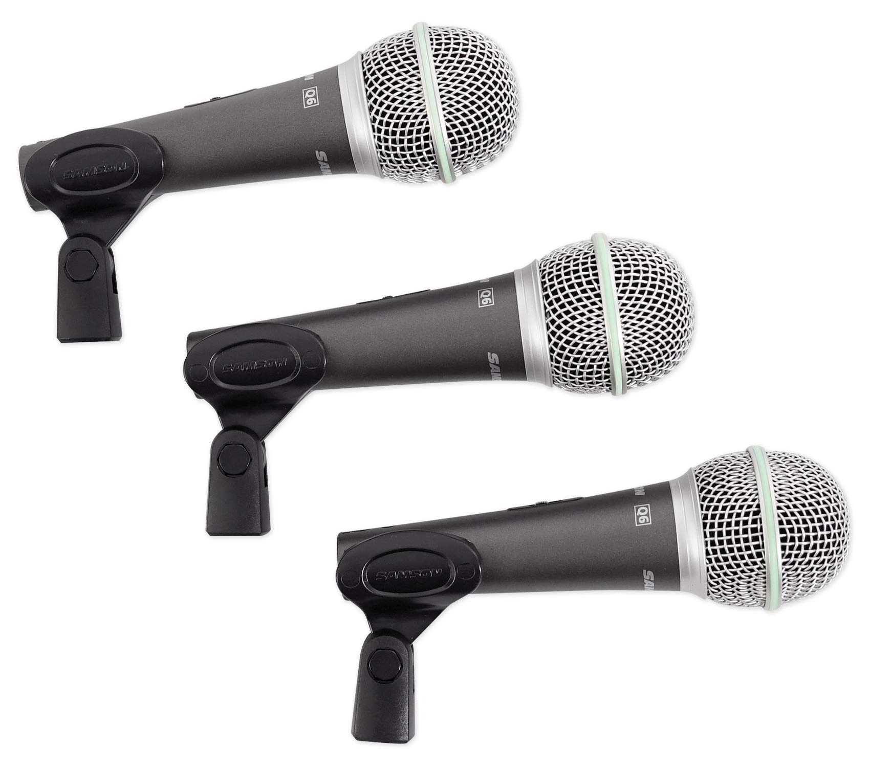 Samson Q6 Dynamic Microphone 3-Pack