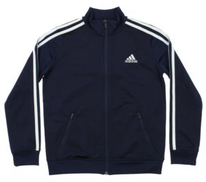 adidas kids boy's separates training track jacket (big kids) colligiante navy/white outerwear xl (18 big kids)