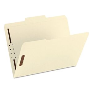 Smead 100% Recycled Fastener File Folder, 2 Fasteners, Reinforced 1/3-Cut Tab, Letter Size, Manila, 50 per Box (14547)