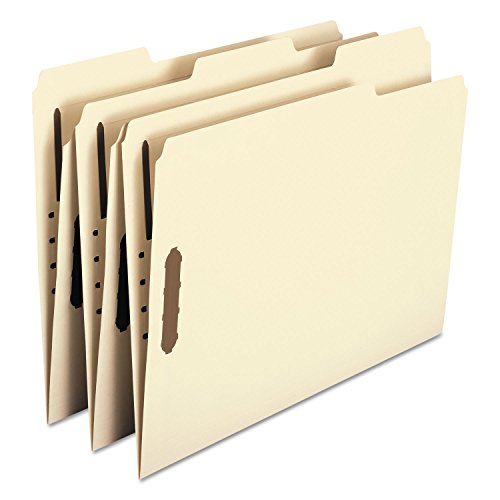 Smead 100% Recycled Fastener File Folder, 2 Fasteners, Reinforced 1/3-Cut Tab, Letter Size, Manila, 50 per Box (14547)