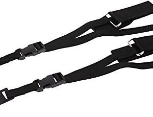 QuakeHOLD! Universal Flat Screen TV Safety Straps, Nylon Anti-Tip Adhesive Straps, Earthquake Protection, For TVs and Furniture, Child Proofing for Home Safety, Easy Installation, Black, 1 Pack