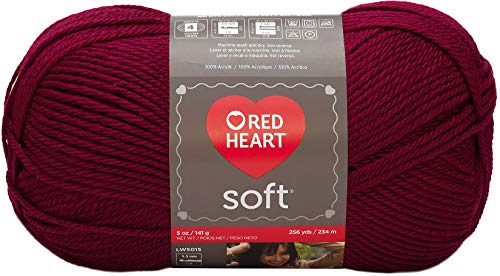 Red Heart Soft Yarn, Wine - E728.4608