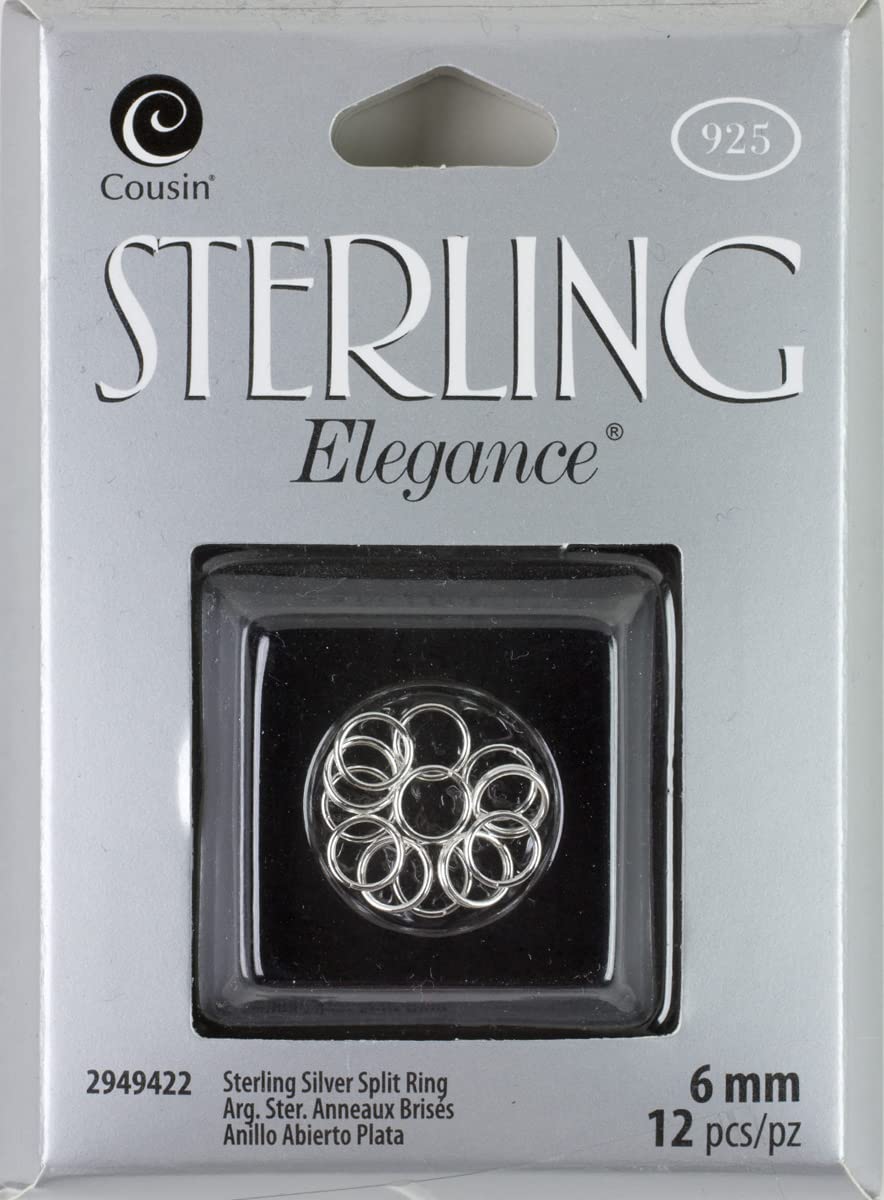 Cousin SE29494-22 6mm Sterling Silver Split Ring - 12pc