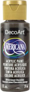 decoart americana acrylic paint, 2-ounce, bittersweet chocolate