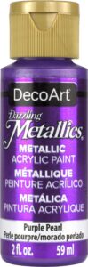 decoart dazzling metallics 2-ounce purple pearl acrylic paint