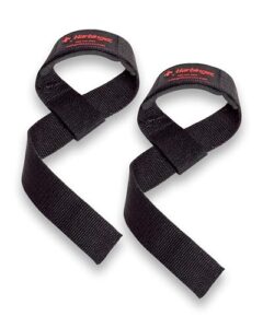 harbinger padded cotton lift straps, black - soft, supportive neotek wrist pads - 21.5" length, 1.5" width - reinforced edges & heavy-duty stitching - cushions wrists for lifting support