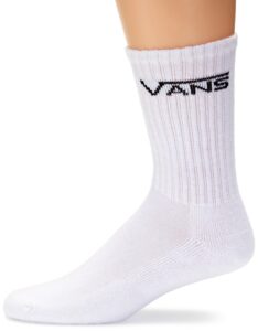 vans classic crew 3 pack socks white mens sz 10-13