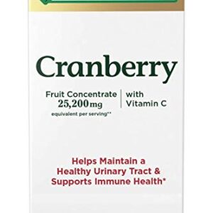 Nature's Bounty Cranberry Dietary Supplement, Supports Urinary Tract and Immune Health, Softgels, 25,200 Mg, 60 Ct