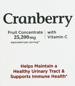 Nature's Bounty Cranberry Dietary Supplement, Supports Urinary Tract and Immune Health, Softgels, 25,200 Mg, 60 Ct