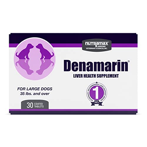 Nutramax Denamarin Liver Health Supplement for Large Dogs - With S-Adenosylmethionine (SAMe) and Silybin, 30Count(Pack of 1)