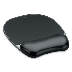 fellowes 9112101 crystals gel mouse pad and wrist support - black