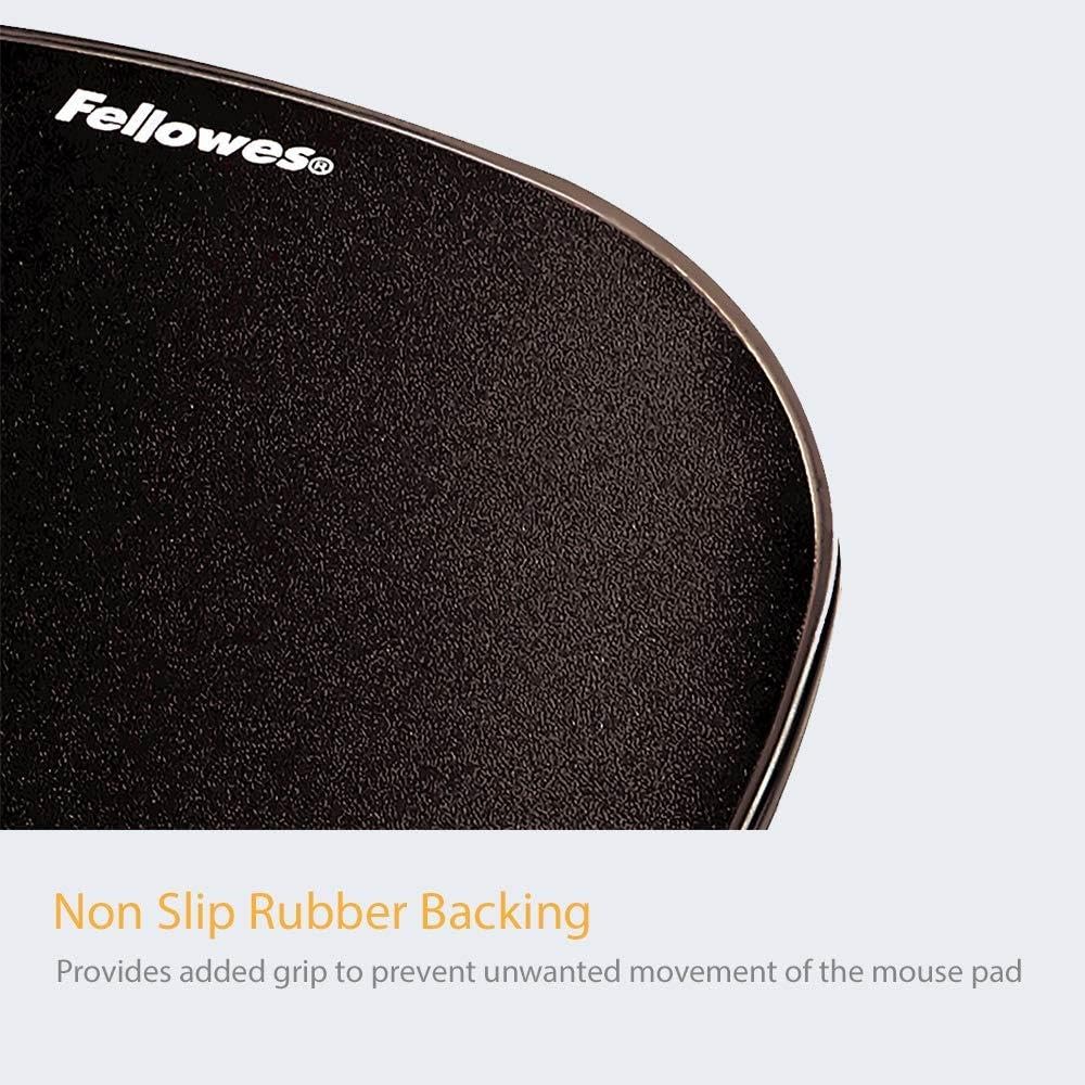 Fellowes 9112101 Crystals Gel Mouse Pad and Wrist Support - Black