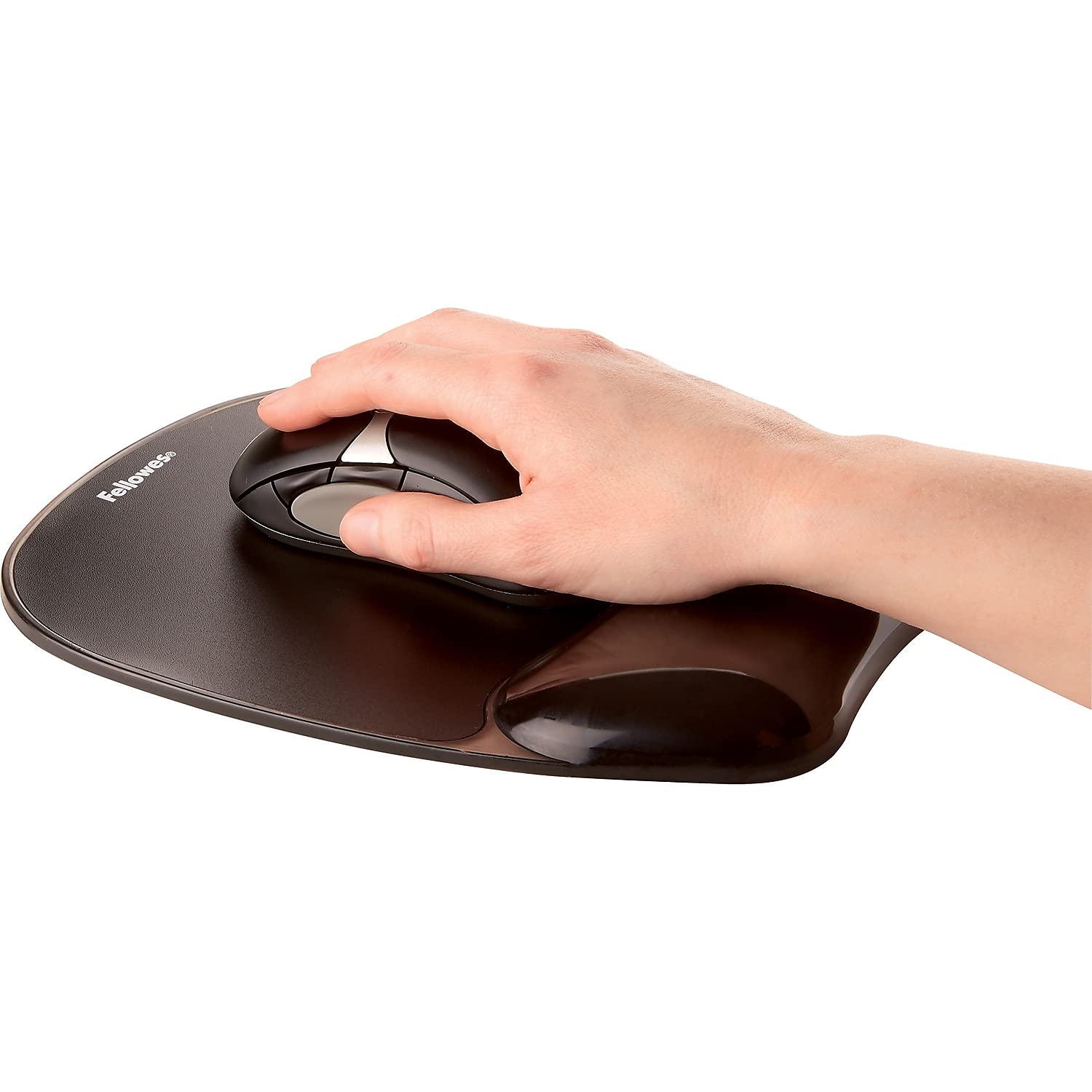 Fellowes 9112101 Crystals Gel Mouse Pad and Wrist Support - Black