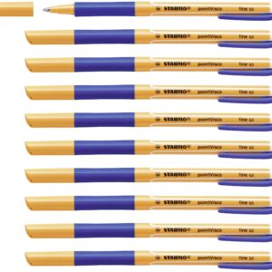 STABILO pointVisco Rollerball - Blue, Box of 10