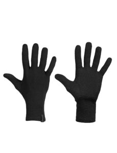 icebreaker merino 200 oasis merino wool glove liners - black - large