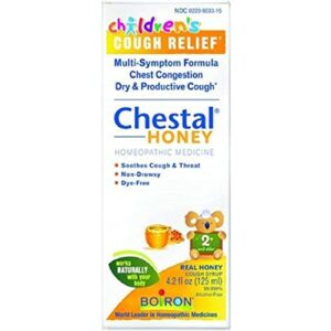 boiron children's chestal for cough syrup, honey, 4.20 ounce