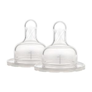 dr. brown's original wide-neck nipple, level 1 (0m+), 2-pack