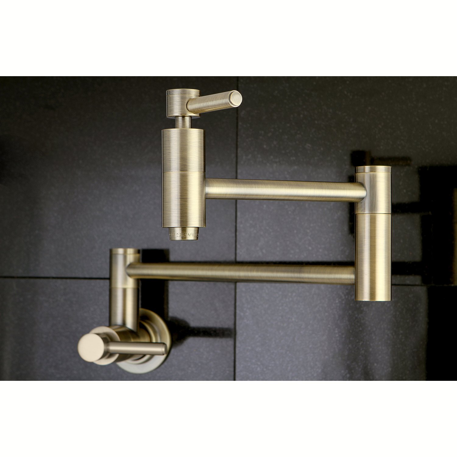 Kingston Brass Elements of Design ES8103DL South Beach Wall Mount Pot Filler, 13', Vintage Brass