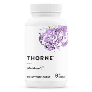 thorne melaton-5-5mg melatonin - supports circadian rhythms, restful sleep, and relaxation - gluten-free, soy-free,dairy-free - 60 capsules