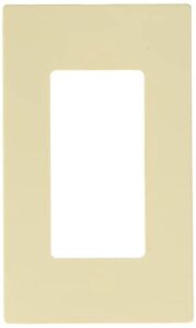 leviton 80301-st 1-gang decora plus screwless wall plate - light almond