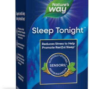 Nature's Way Sleep Tonight, Stress-Reducing Formula to Promote Restful Sleep*, With Ashwagandha and L-Theanine, Vegan, 28 Tablets (Packaging May Vary)