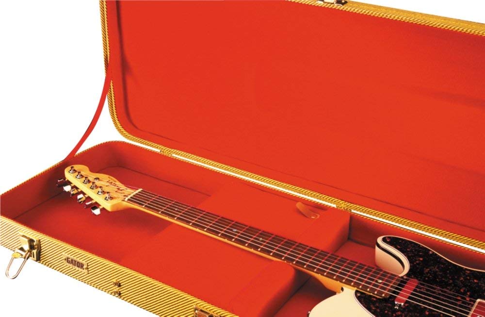 Gator Cases Deluxe Wood Standard Fits Fender Stratocaster/Telecaster Electric Guitar Case (GW TW)