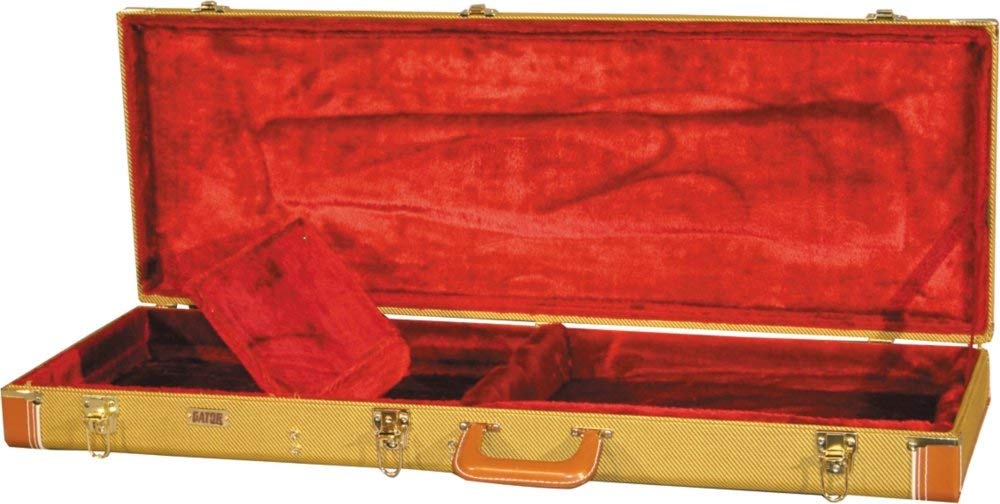 Gator Cases Deluxe Wood Standard Fits Fender Stratocaster/Telecaster Electric Guitar Case (GW TW)