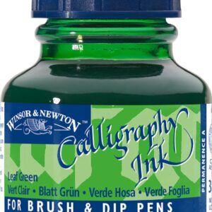 Winsor & Newton Calligraphy Ink, 30ml (1-oz) Bottle, Leaf Green