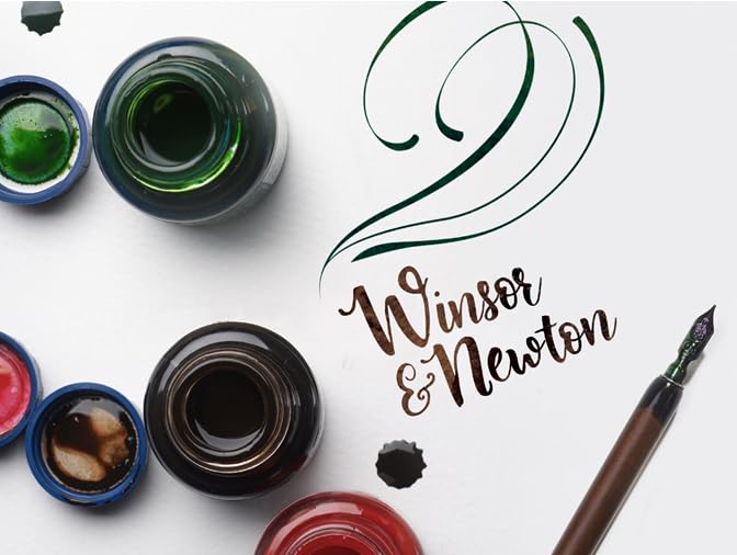 Winsor & Newton Calligraphy Ink, 30ml (1-oz) Bottle, Leaf Green