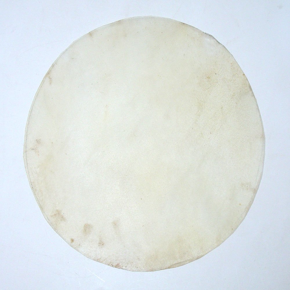 Doumbek goat skin head, clean 14 inch goatskin round from Pakistan