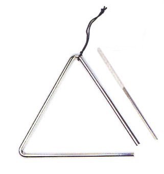 DD 7" Chrome Music Percussion Triangle, Striker & Case New!