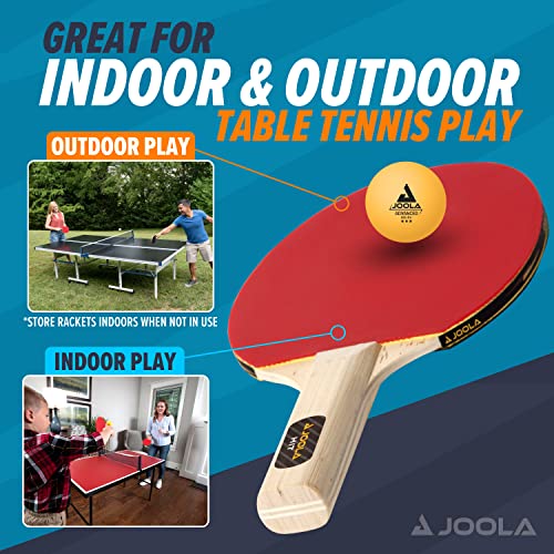 JOOLA All-in-One Indoor Table Tennis Hit Set (Bundle Includes 4 Rackets/Paddles, 8 Balls, Carrying Case), Multi, One Size (59152)