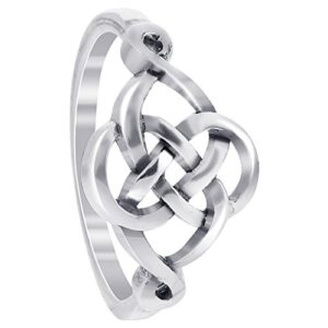 gem avenue 925 sterling silver celtic knot design ring for women size 7