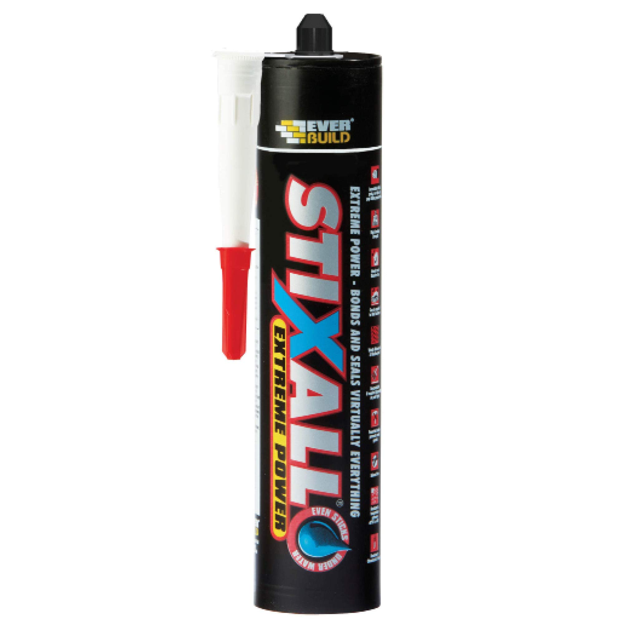 Everbuild Stixall – Extreme Power Sealant and Adhesive – Waterproof – Grey – 290ml