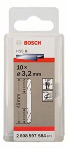 bosch 2608597584 double-end drill bit 3, 2mmx49mm 10 pcs