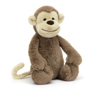 jellycat bashful monkey stuffed animal plush, medium, 12 inches