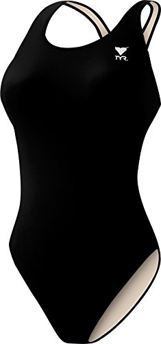 TYR womens Swimsuit Tyreco Maxfit, Black, 42 US