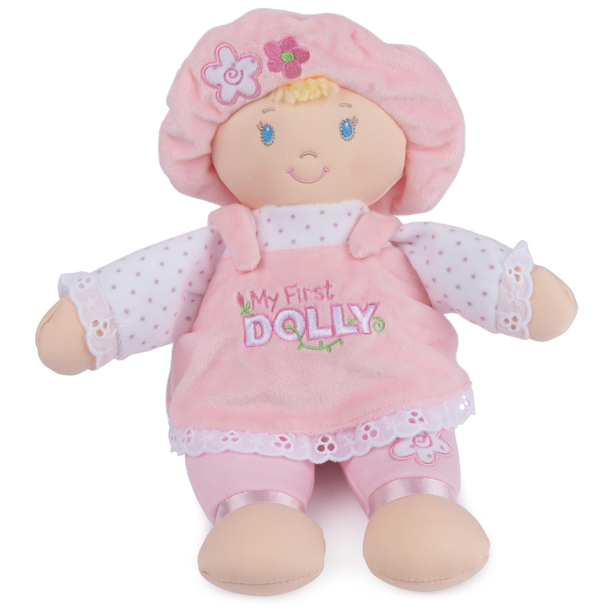 GUND Baby My First Dolly, Plush Doll for Babies and Toddlers, Pink/White, 13”