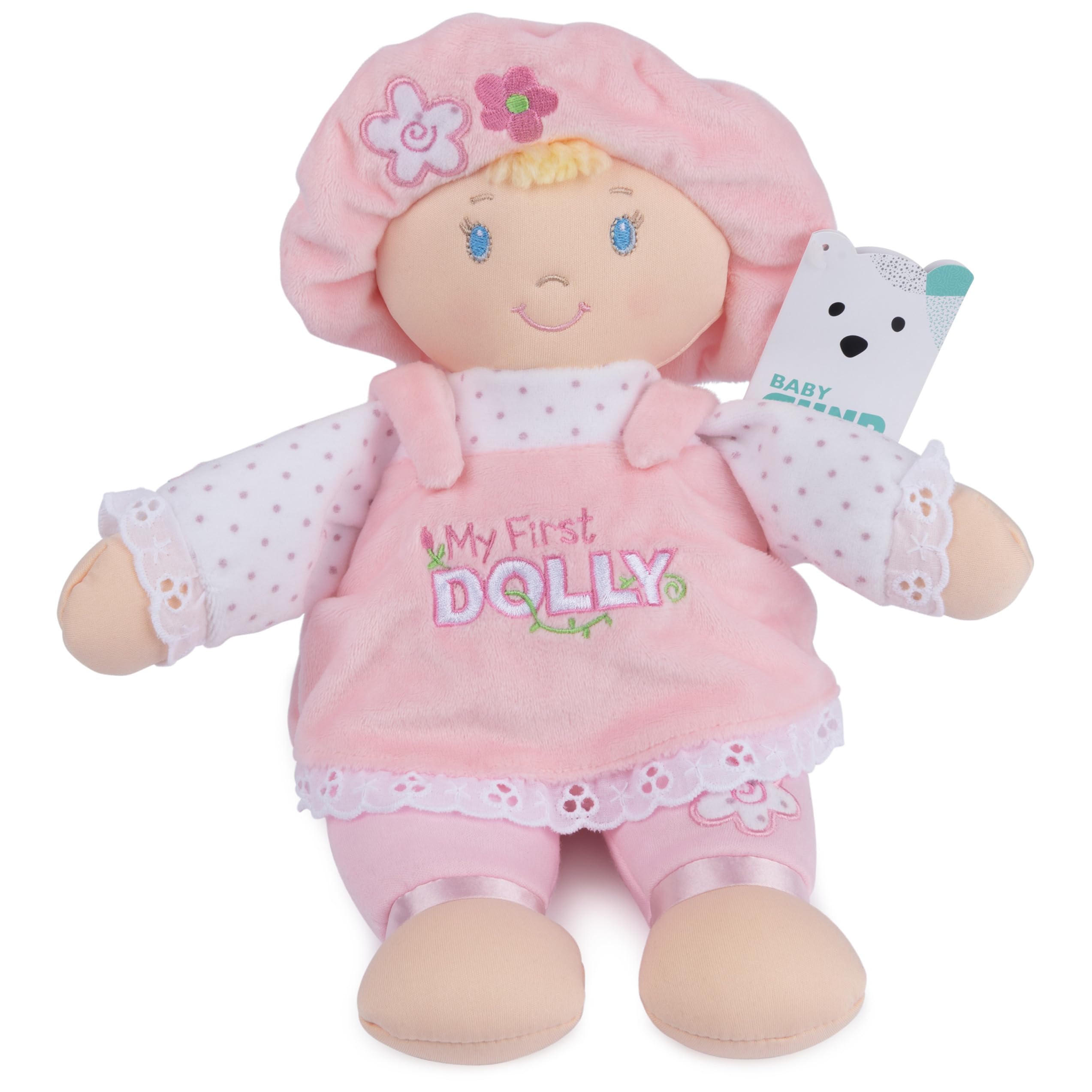 GUND Baby My First Dolly, Plush Doll for Babies and Toddlers, Pink/White, 13”