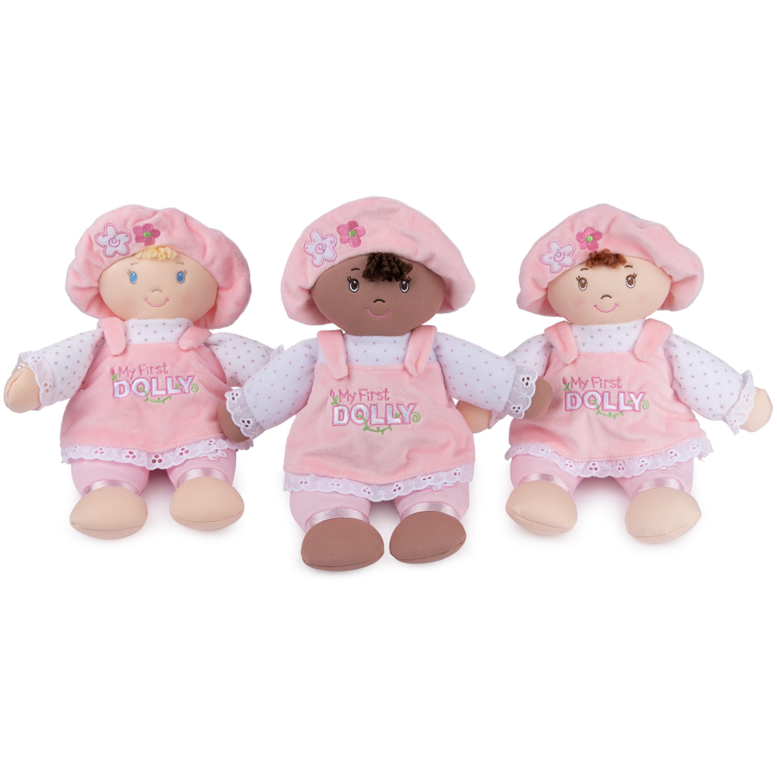 GUND Baby My First Dolly, Plush Doll for Babies and Toddlers, Pink/White, 13”