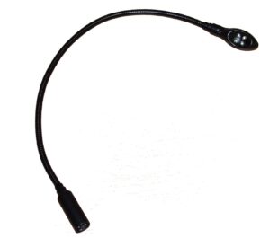 allen & heath 18-inch led straight neck lamp with dimmer control and 4-pin xlr connector