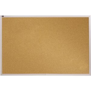 quartet natural cork bulletin board 4 x 8 feet, aluminum frame (ecka408)