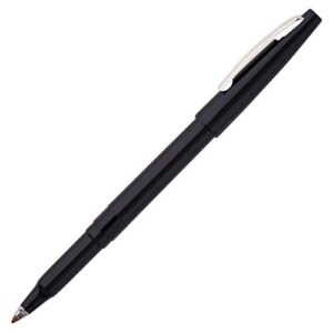 Pentel® Rolling Writer® Pens, Medium Point, 0.8 mm, Black Barrel, Black Ink, Pack Of 12 Pens