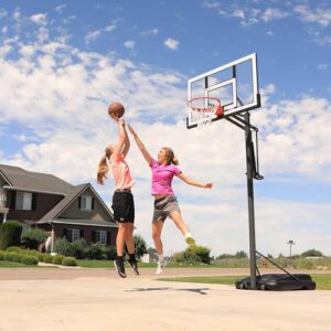 Lifetime Portable Basketball Hoop, 54 Inch Steel-Framed Acrylic Backboard